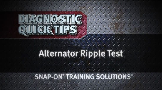 Alternator Ripple Test Diagnostic Quick Tips Snap On Equipment